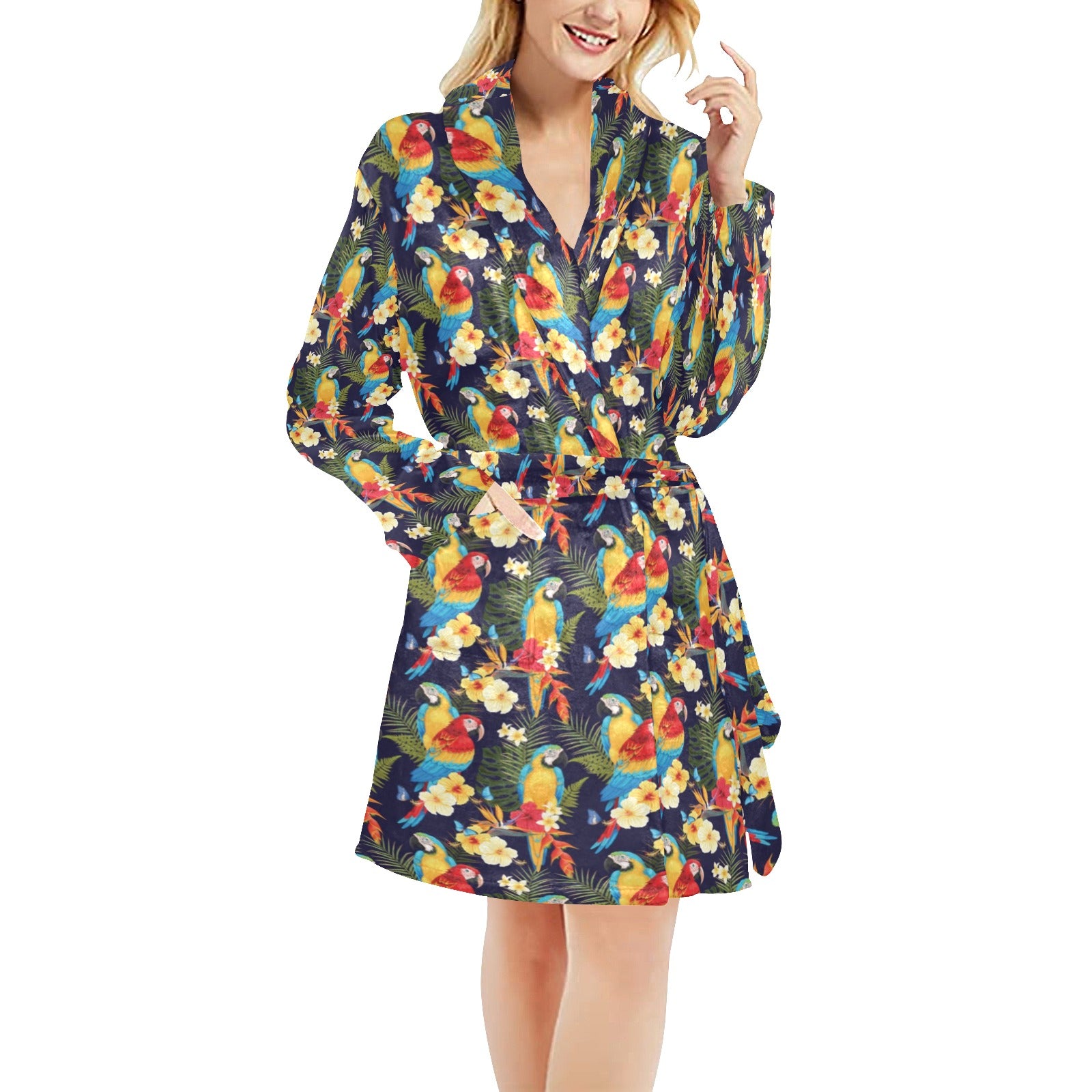 Parrot Themed Design Women's Fleece Robe – JTAMIGO