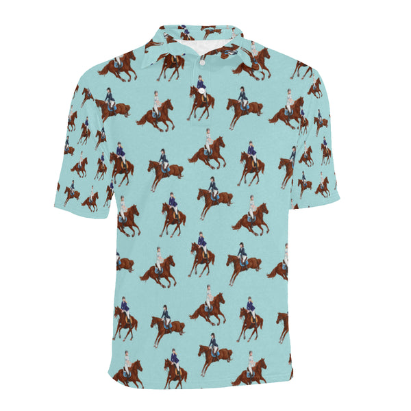 Equestrian Horse Riding Men Polo Shirt - JTAMIGO