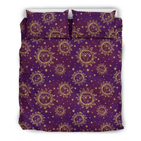 Sun Moon Star Design Themed Print Bedding Set - JTAMIGO