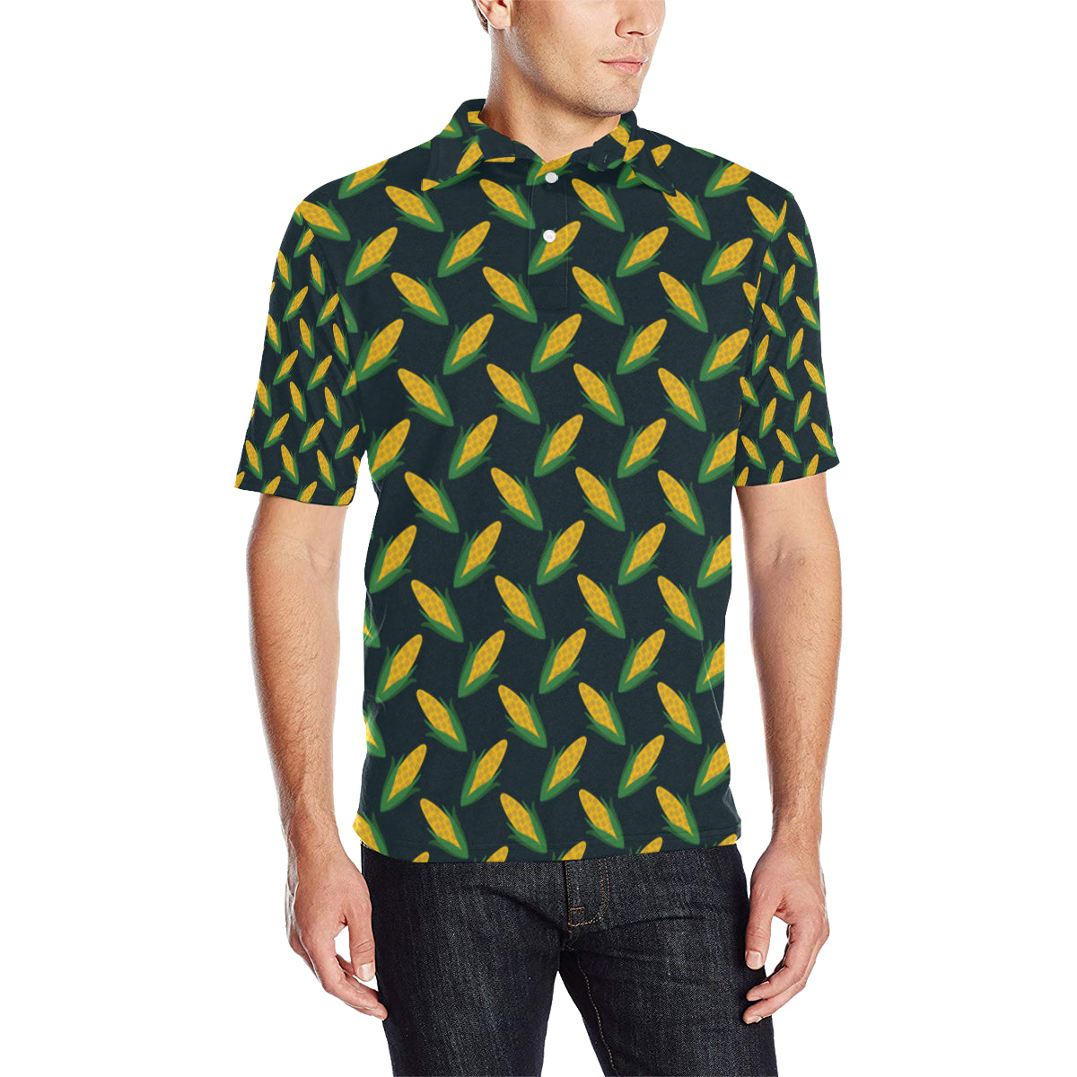 Corn Pattern Print Design 02 Men Polo Shirt – JTAMIGO