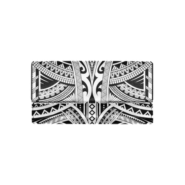 Maori Pattern Print Design 06 Women's Trifold Wallet - JTAMIGO