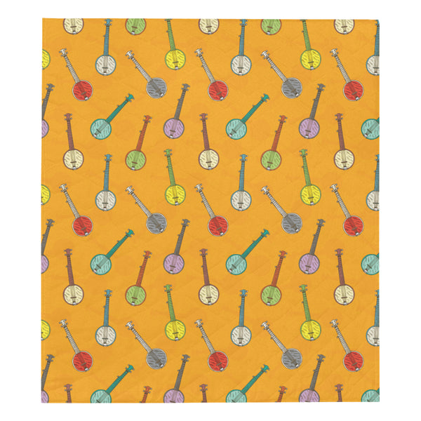 Banjo Pattern Print Design 02 Premium Quilt - JTAMIGO
