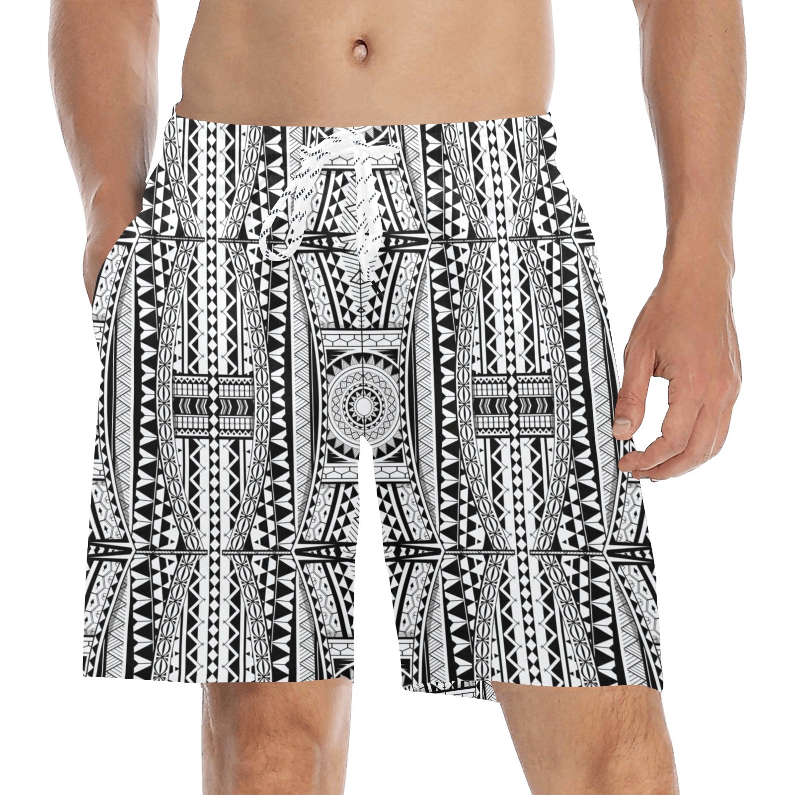 Polynesian Tattoo Design Men's Swim Trunks Beach Shorts – JTAMIGO