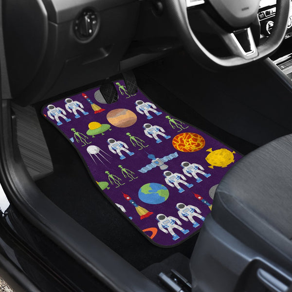 Alien Astronaut Planet Car Floor Mats - JTAMIGO