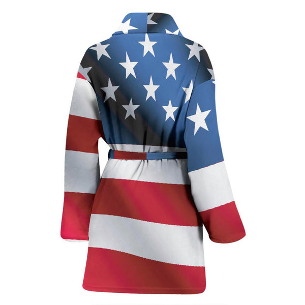 American flag Classic Women Bathrobe - JTAMIGO