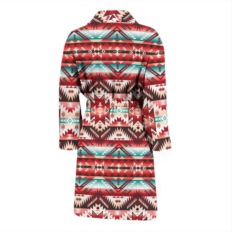 Aztec Western Style Print Pattern Men Bathrobe - JTAMIGO