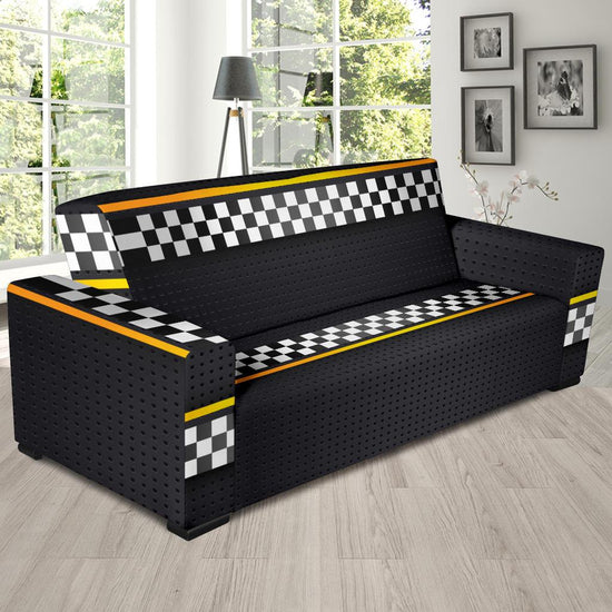 Checkered Flag Yellow Line Style Sofa Slipcover – JTAMIGO