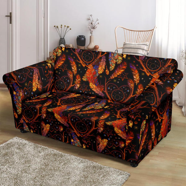 Dream Catcher Native American Design Loveseat Couch Slipcover - JTAMIGO