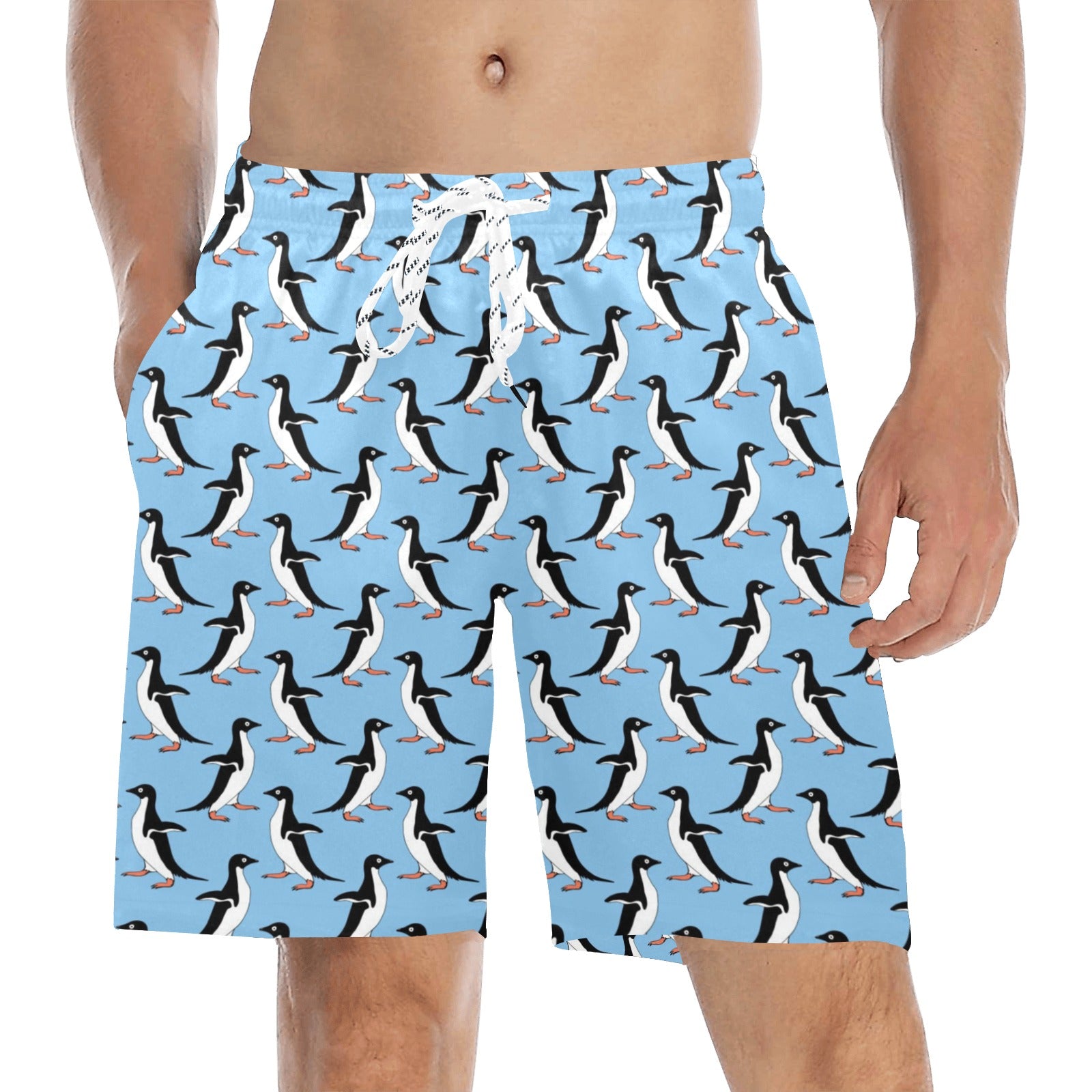 Penguin Dance Pattern Men's Swim Trunks Beach Shorts – JTAMIGO