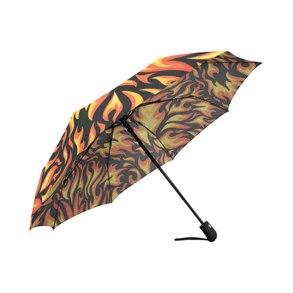Flame Fire Design Pattern Anti-UV Automatic Umbrella - JTAMIGO
