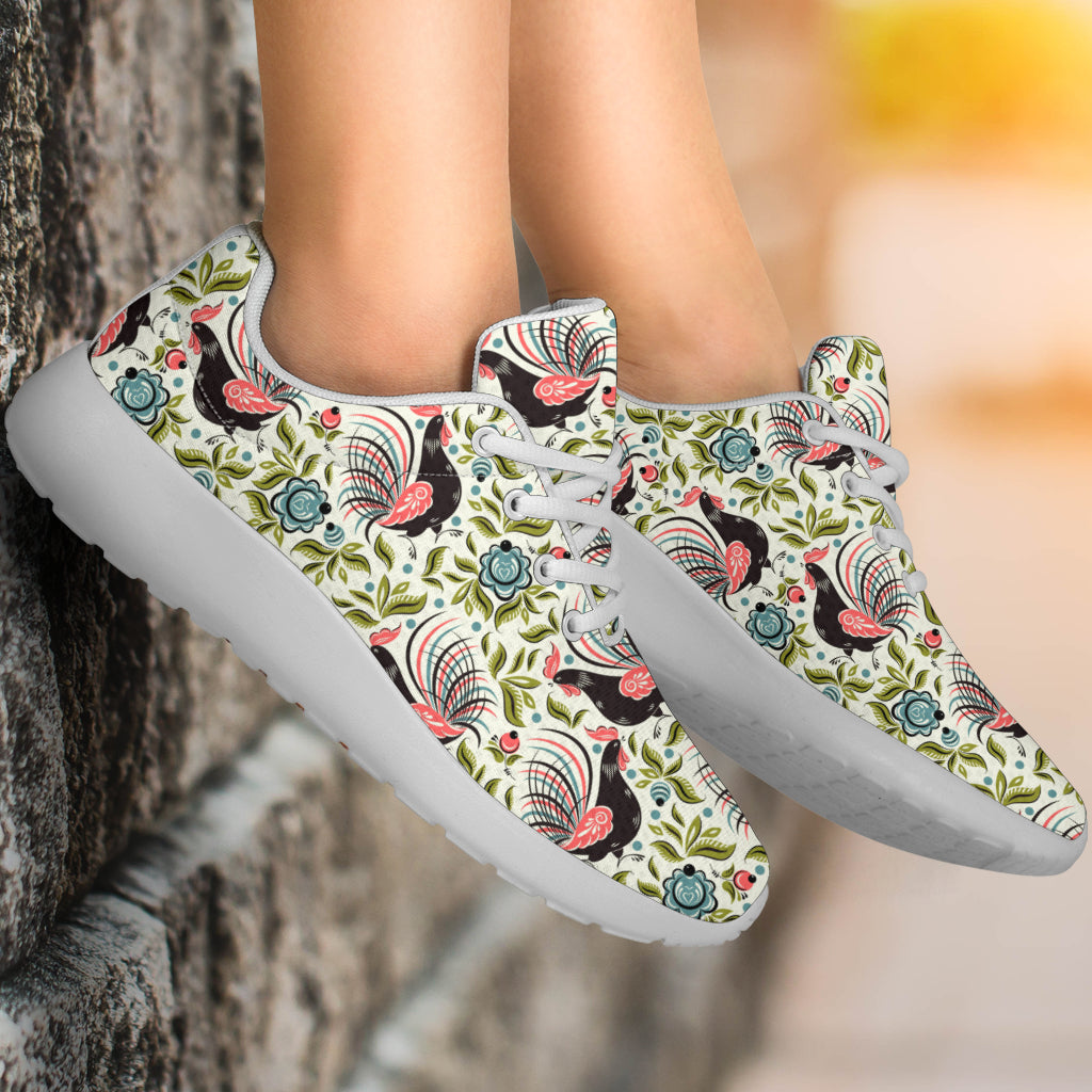 Rooster Print Design Athletic Shoes - JTAMIGO