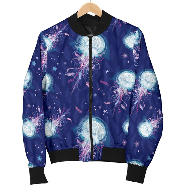 Jellyfish Cute Design Women's Bomber Jacket - JTAMIGO