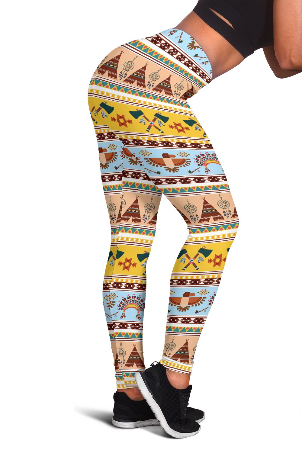 Native American Pattern Design Print Women Leggings - JTAMIGO