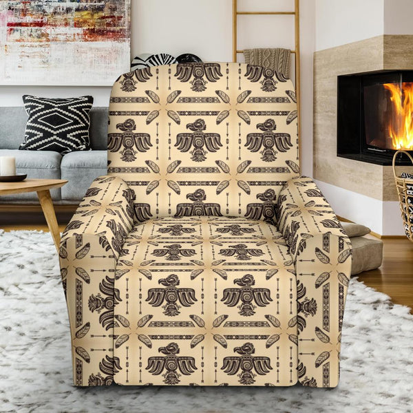 Native American Themed Design Print Recliner Slipcover with Pocket ...