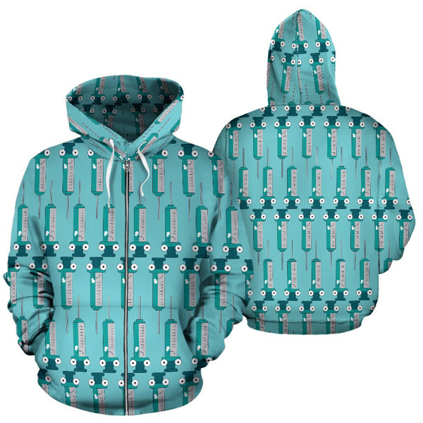 Phlebotomist Concept Design Zip Up Hoodie - JTAMIGO