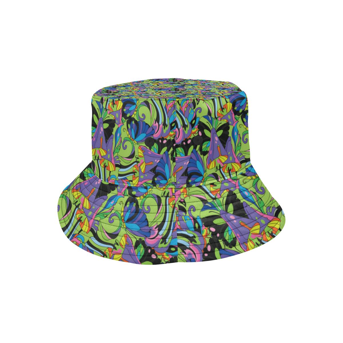 Psychedelic Trippy Mushroom Themed Unisex Bucket Hat - JTAMIGO
