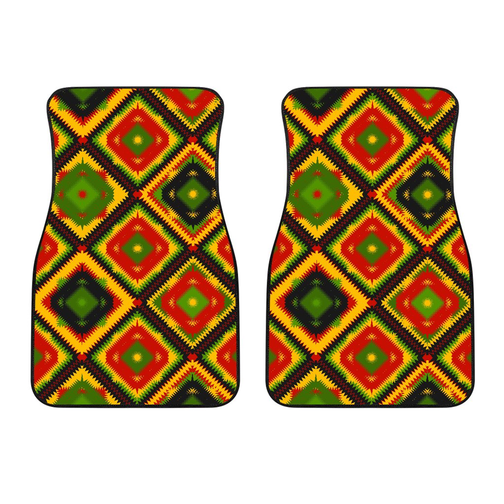 Rasta Reggae Color Pattern Car Floor Mats - JTAMIGO