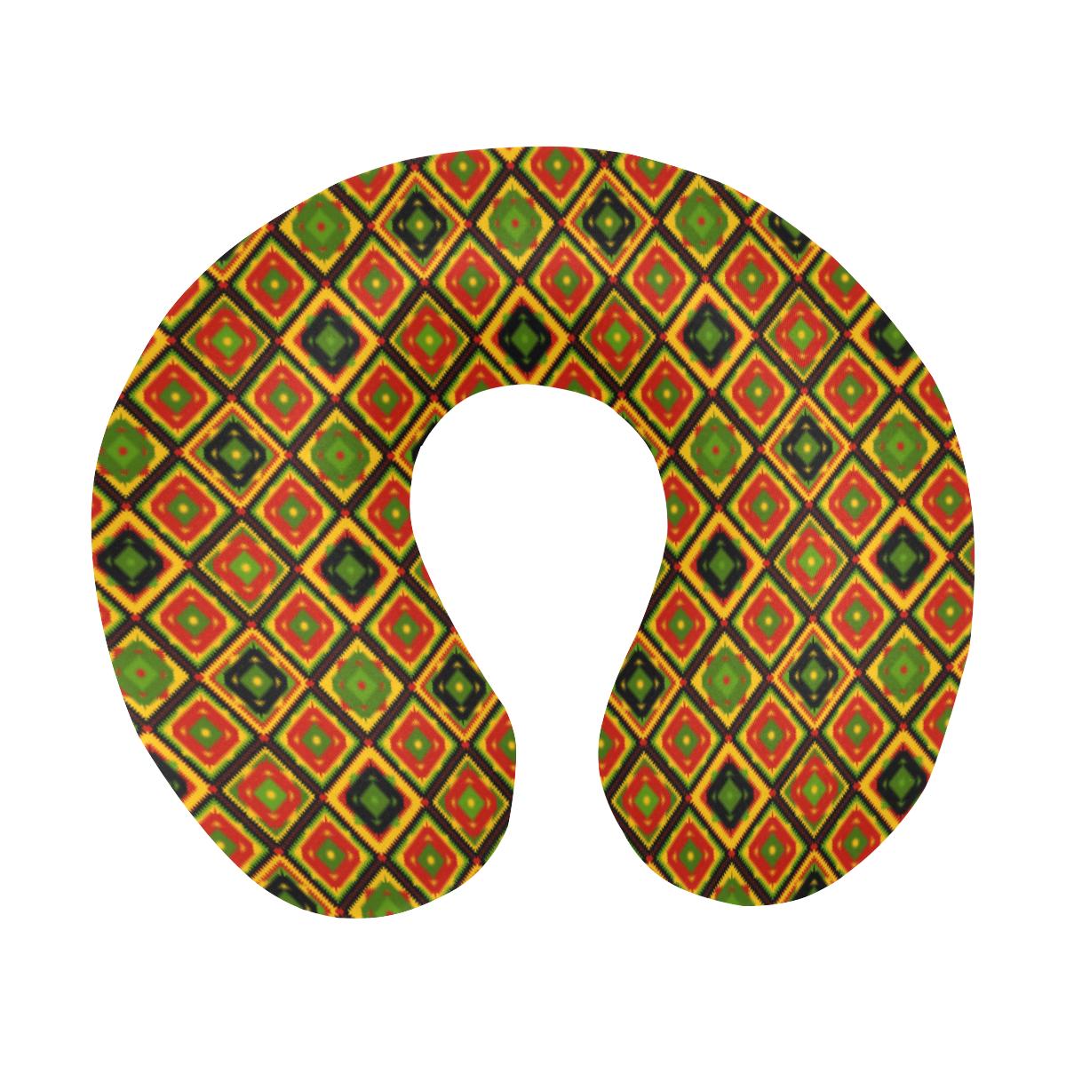 Rasta Reggae Color Pattern U-Shaped Travel Neck Pillow - JTAMIGO