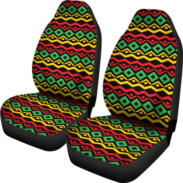 Rasta Reggae Color Themed Car Seat Covers - JTAMIGO