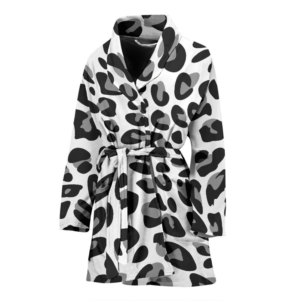 Snow Leopard Skin Print Women Bathrobe – JTAMIGO