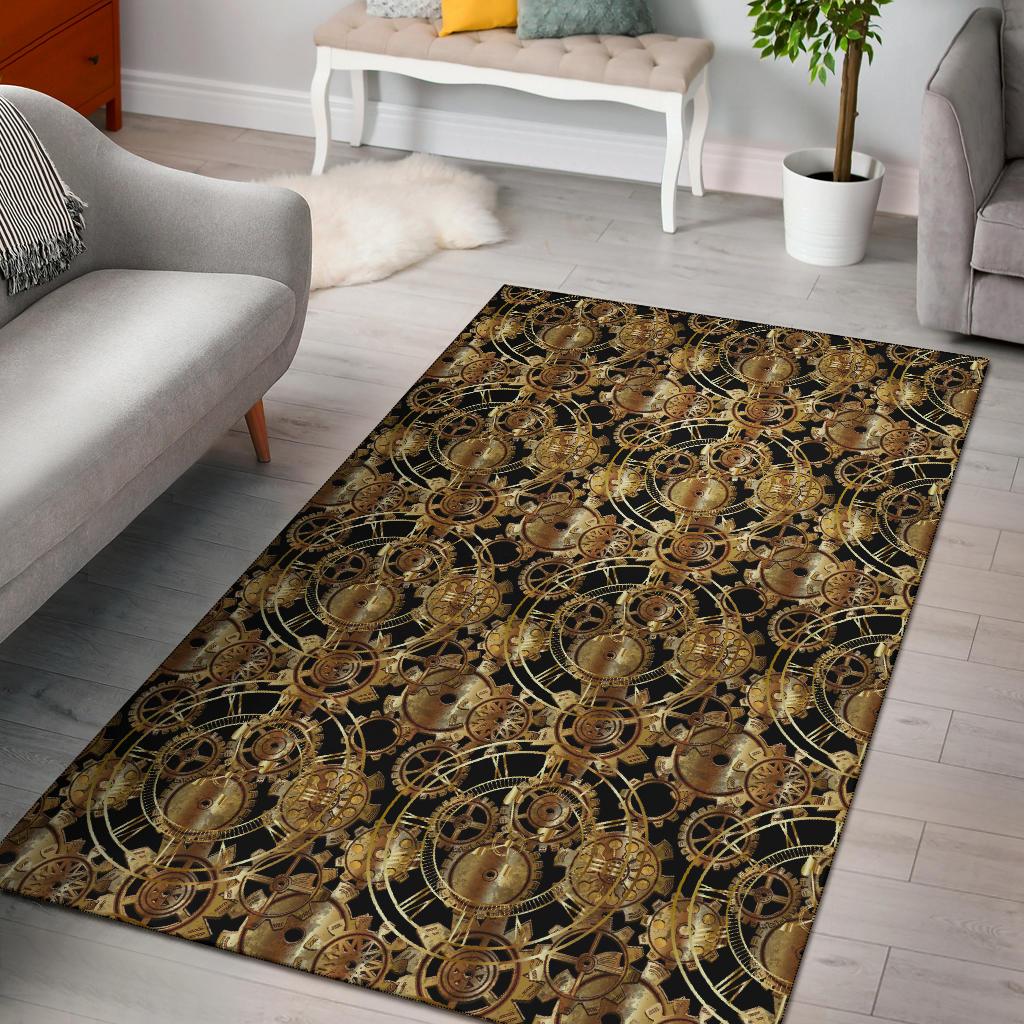 Steampunk Gear Design Themed Print Area Rugs – JTAMIGO